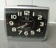 Tavistock & Jones Radio Controlled Bedside Clock Silent No Ticking for ...