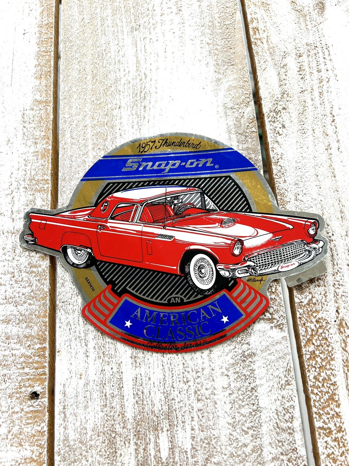 Vtg Snap-on Tools Box Sticker Hot Rod Decal Man Cave 1957 Thunderbird ...