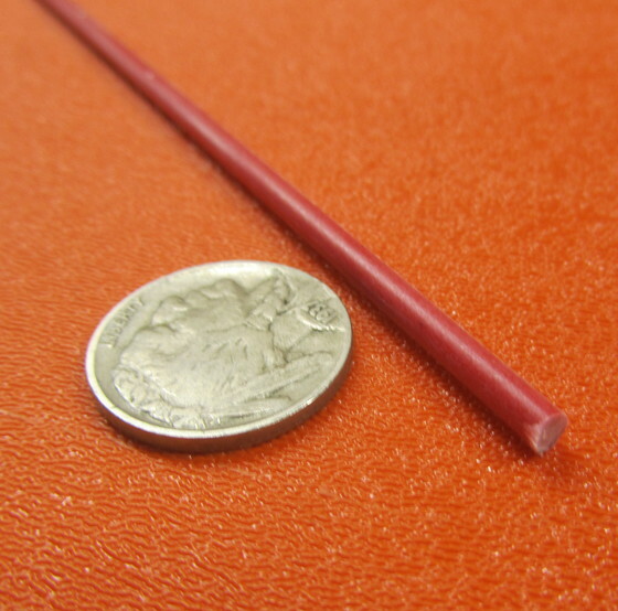 Fiberglass GPO3 Red Round Rods .125" (1/8") Diameter x 36 Inch Length ...