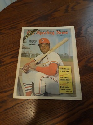 SEPTEMBER 29,1973-THE SPORTING NEWS-LOU BROCK OF THE ST. LOUIS ...