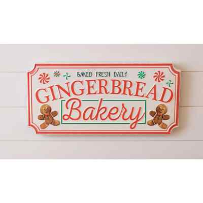 New Farmhouse Christmas FRESH BAKED GINGERBREAD COOKIE BAKERY SIGN ...