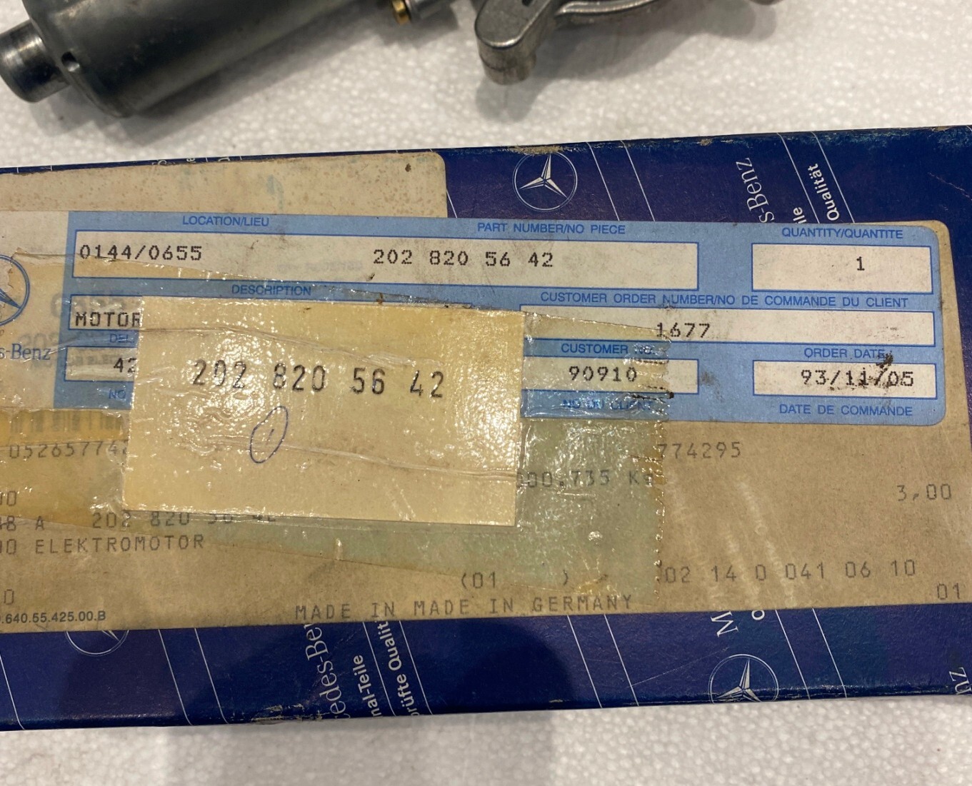 MERCEDES BENZ W202 Window Motor 2028205642 for sale online | eBay