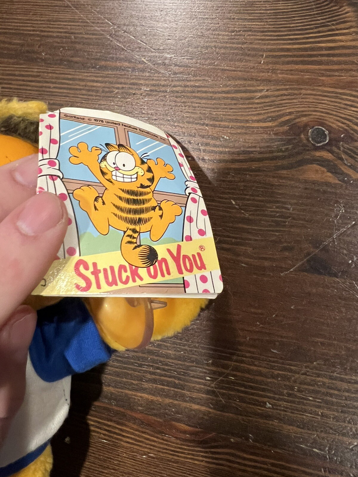 Garfield Plush Window Suction Cups “Stuck On My Pa” 1980s Vintage 8 ...