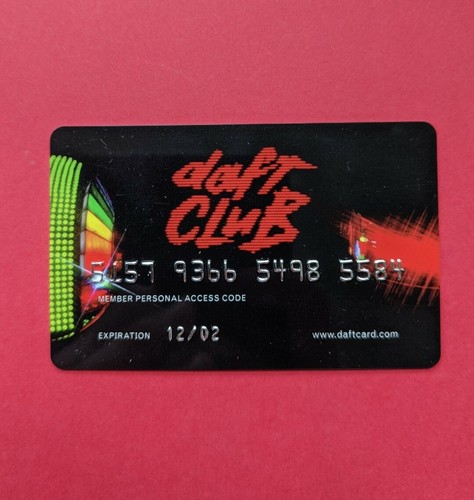 Daft Punk Daft Club Membership Card - RARE - Daft Credit Card | eBay