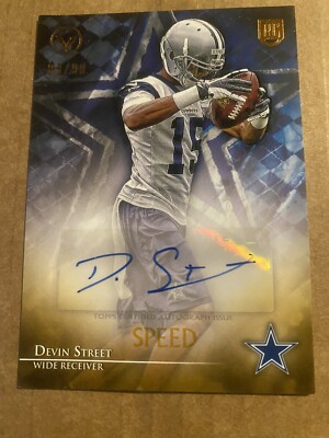 2014 Topps Valor Autographs #VA-DS Devin Street (AU, RC) Dallas Cowboys ...