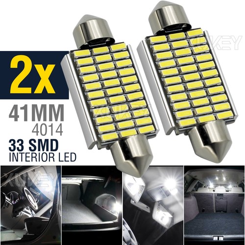 AU Super White 41MM Festoon LED Interior Car Light License Lights bulb ...