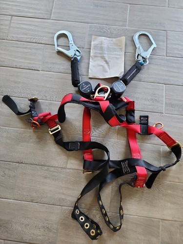 Falltech DuraTech Mini Twin Leg 6' Self-Retracting Device Aluminum W/ Harness XL | eBay