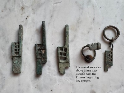 Large Ancient Roman Bronze Key Collection with 1 Ring Key 1 Necklace ...