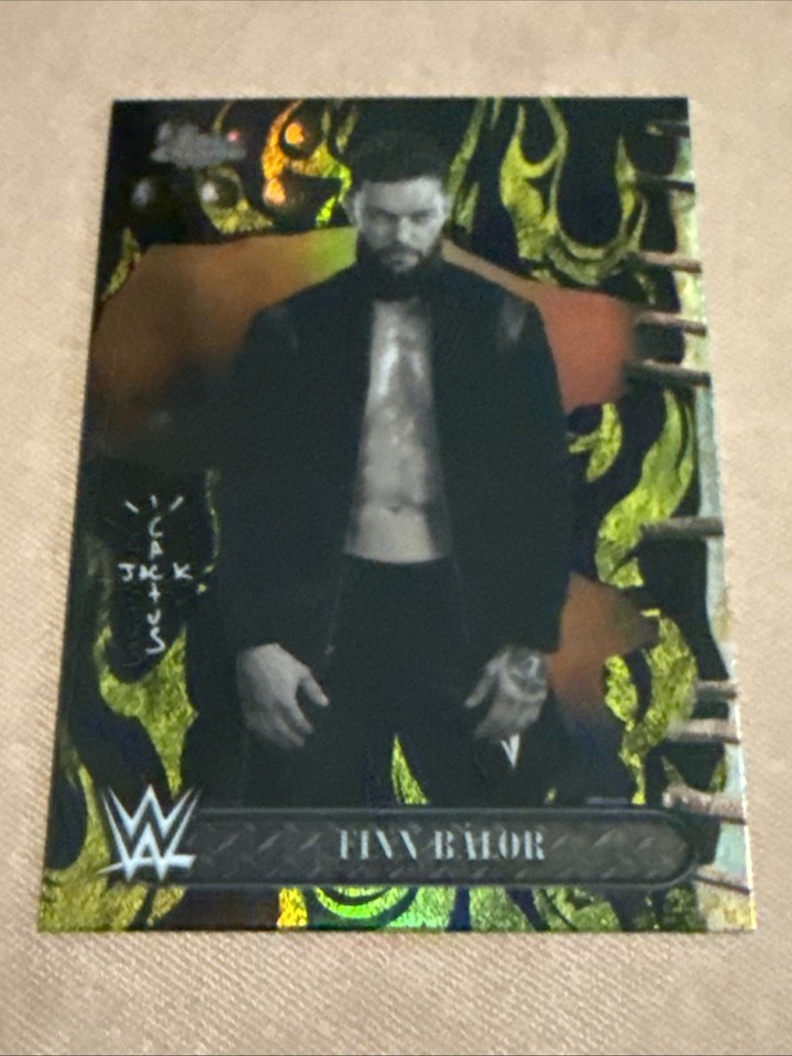 BLACK & GOLD YELLOW FLAME 2025 Topps Chrome Cactus Jack WWE You Pick ...