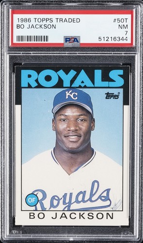 1986 TOPPS TRADED #50T BO JACKSON ROOKIE RC PSA 7 | eBay