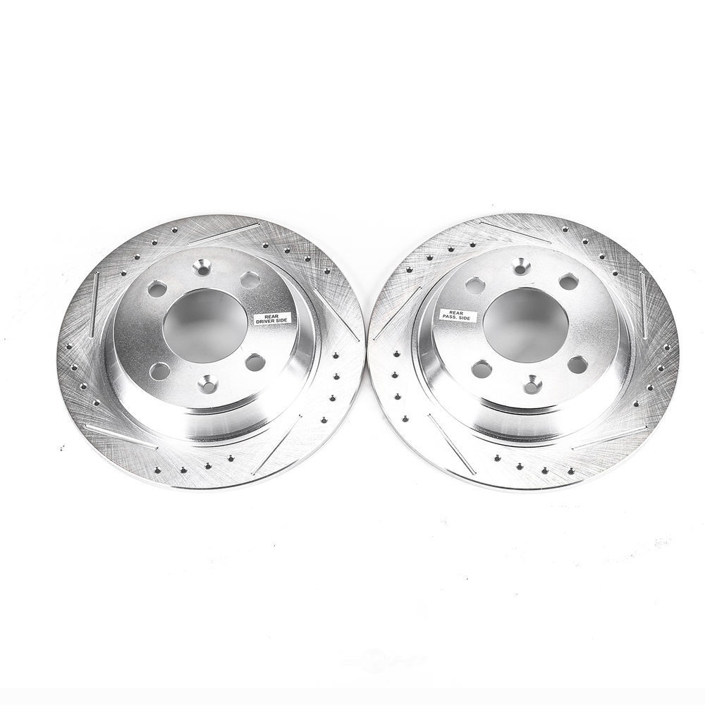 Disc Brake Rotor Set-Rear Drilled, Slotted and Zinc Plated Brake Rotor ...