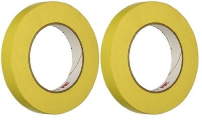 2 Rolls 3M 06652 3/4 Inch Autobody Yellow Automotive Masking Tape 6652 ...