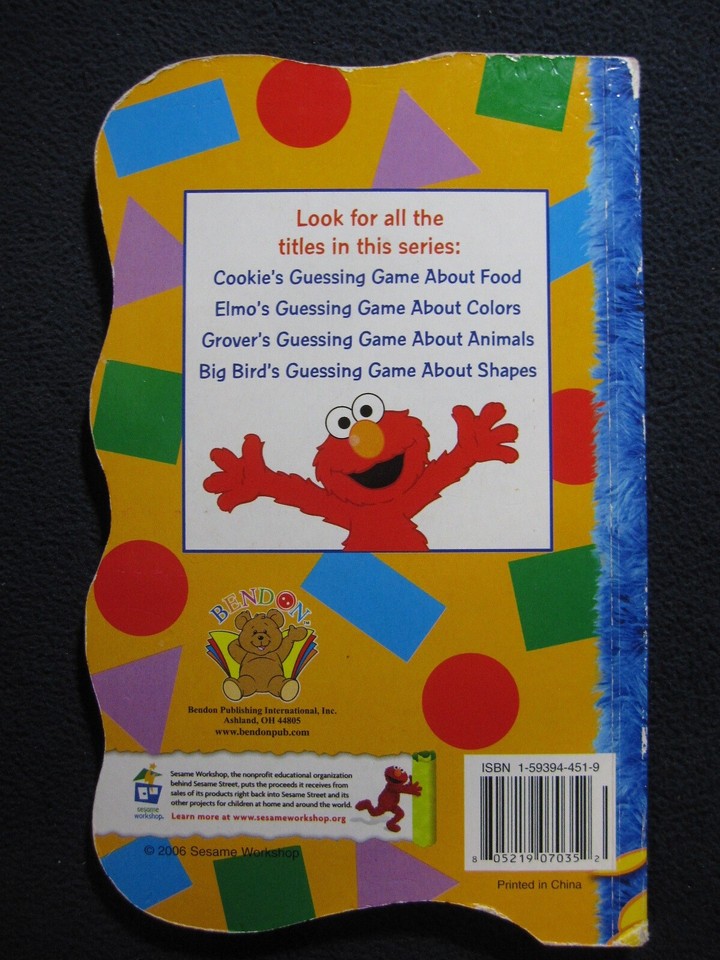 Big Bird's Guessing Game About Shapes (Sesame Street) [Board Book] | eBay