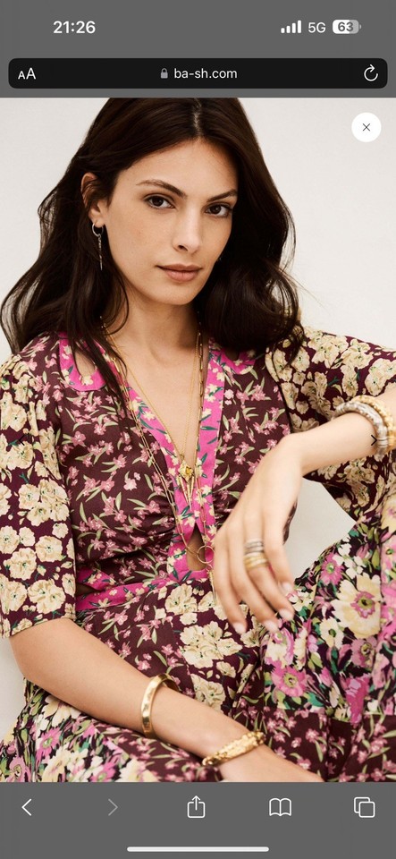 Ba&sh ilma Maxi Red Cut Out Dress Size 3 Or 10 Summer 2025 | eBay UK