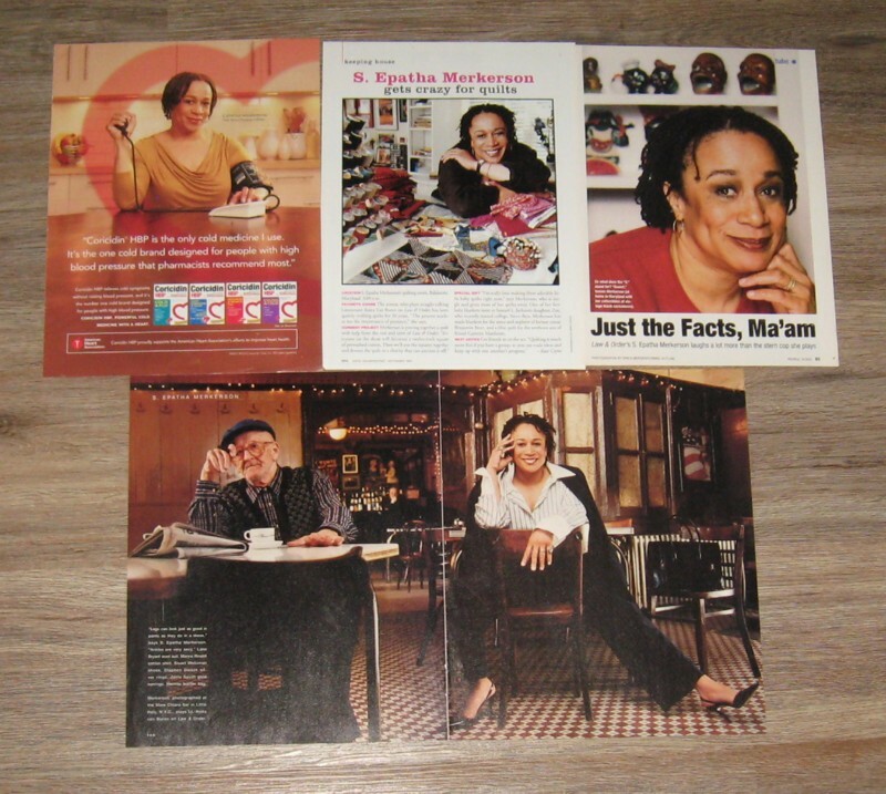 S. Epatha Merkerson original FULL PAGED magazine clippings pages PHOTO ...