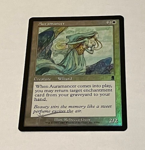 Magic The Gathering MTG Odyssey AURAMANCER FOIL *wow - see pics* 💎💎 NM ...