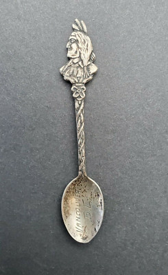 Souvenir Spoons - Sterling Silver Indian Head
