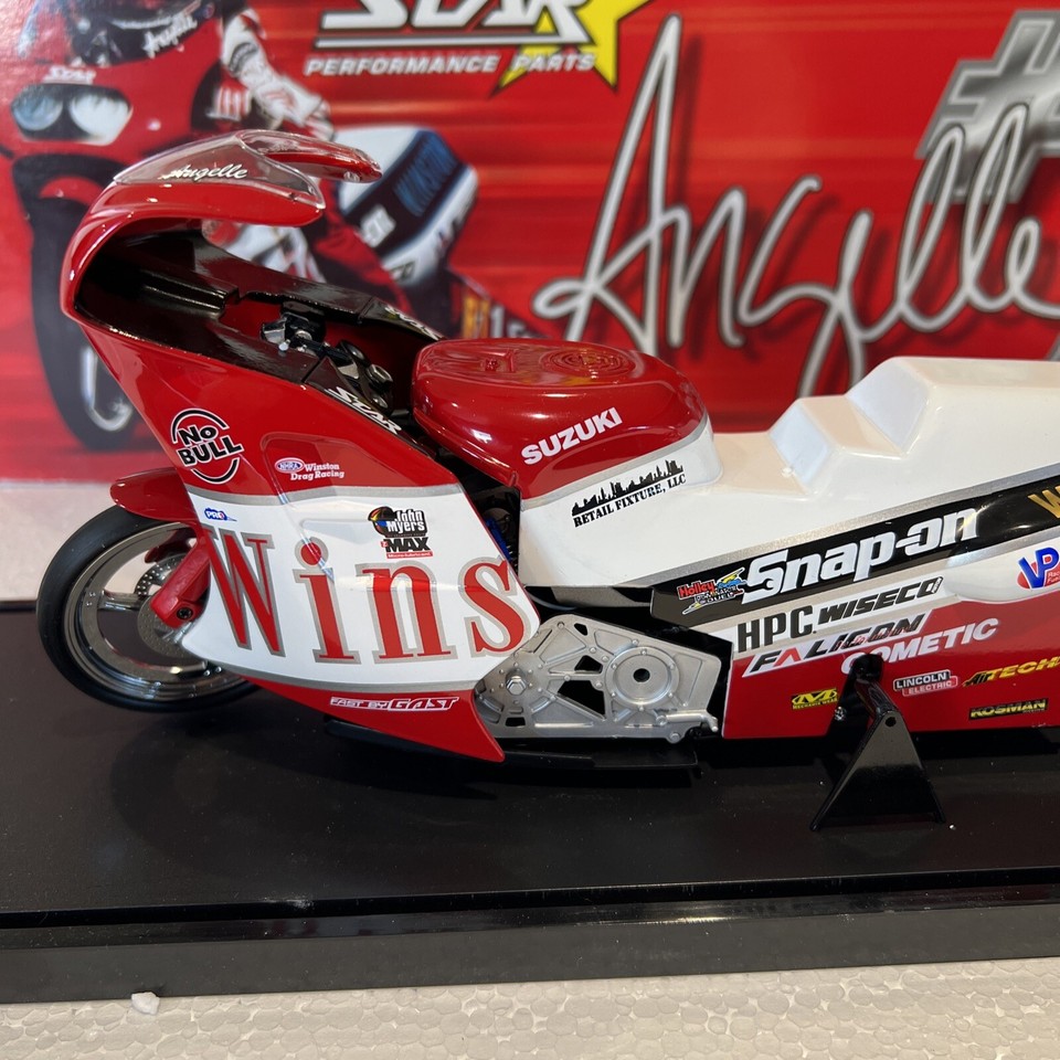 NHRA 1/9 ANGELLE SEELING 2001 WINSTON PRO STOCK BIKE WITH CASE 1/6,196 ...