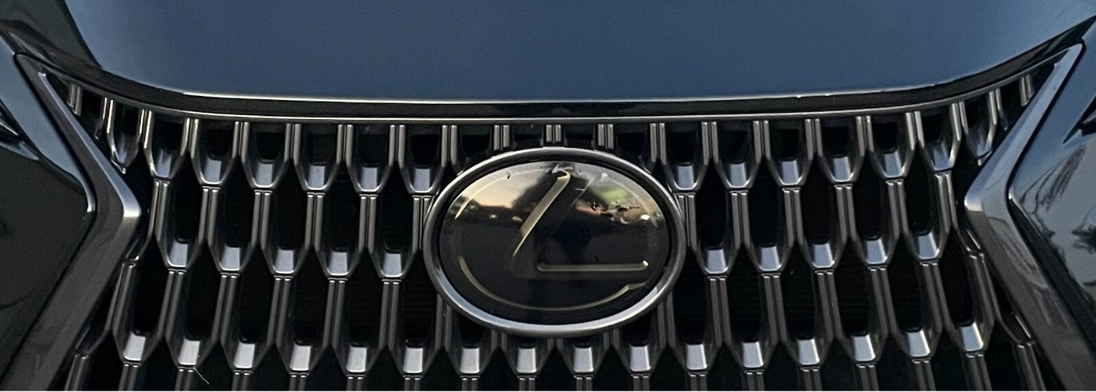 For 2022-2023 Lexus NX Front Emblem Insert Decal Vinyl Dark Smoke | eBay