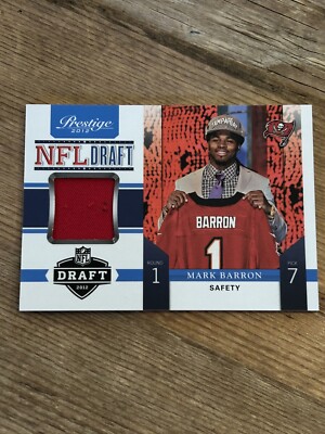 2012 Prestige Draft Mark Barron Jersey ROOKIE #d /199- Buccaneers ...