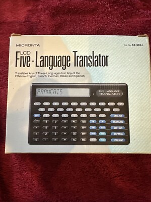 NEW Old Stock Radio Shack Micronta LCD 5 Language Translator 63-683A | eBay
