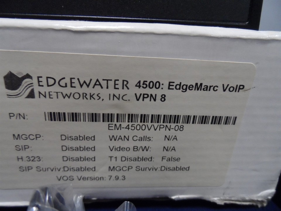 Edgewater EM-4500VVPN-08 4500 Voice over IP VoIP 4-Ports 120-4500-01-A ...