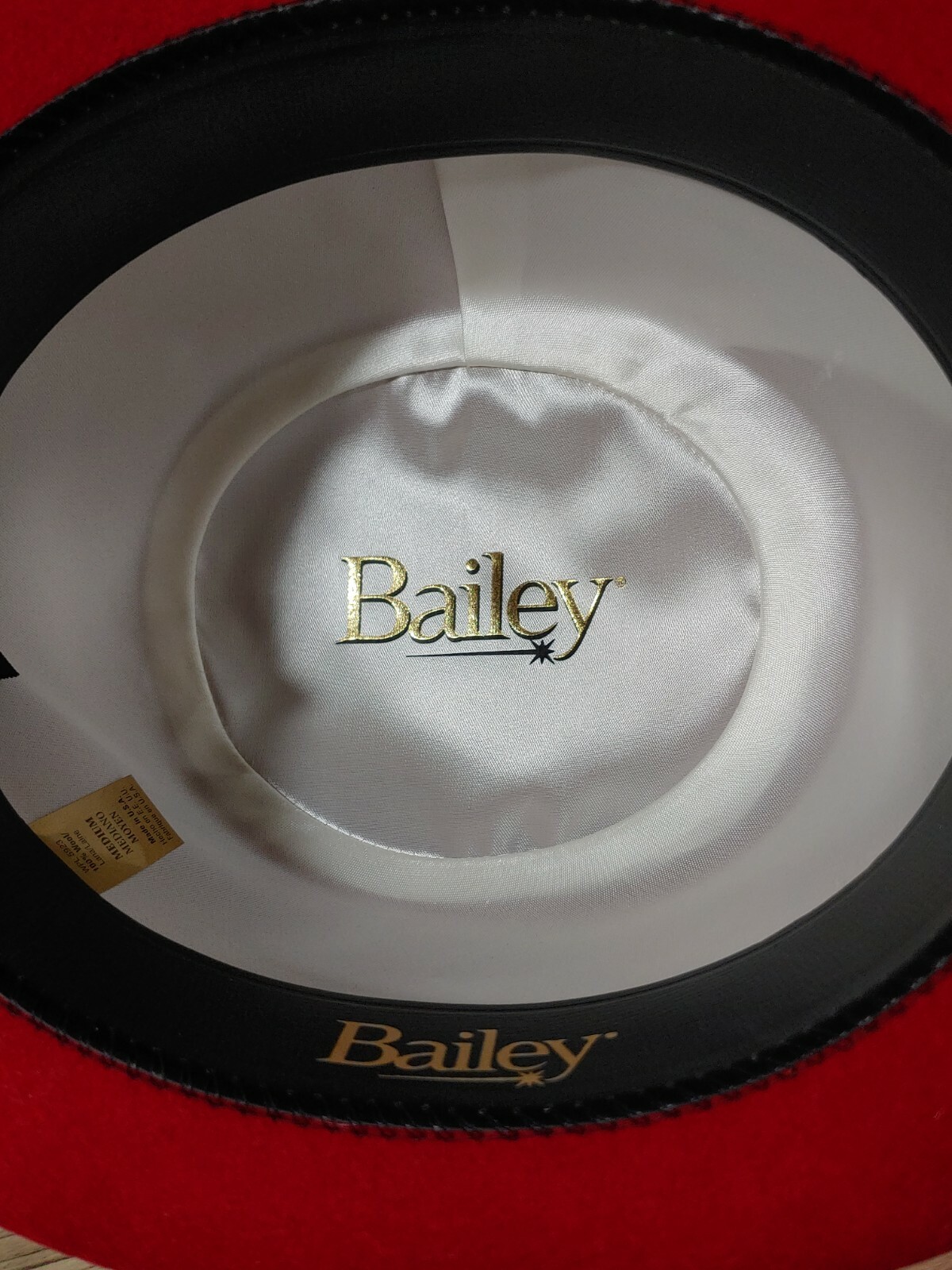 Bailey 100% Red Wool WPL 5923 Medium Men's Hat MADE IN USA | eBay