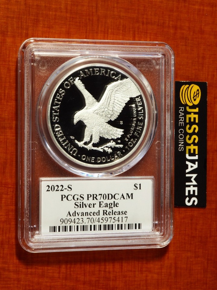2022 S PROOF SILVER EAGLE PCGS PR70 DCAM ADVANCED RELEASE PAUL BALAN ...