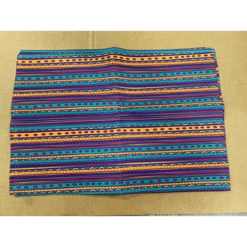 Ambesonne Tribal Place Mats Striped Retro Pattern Rich Mexican Set of 4 ...