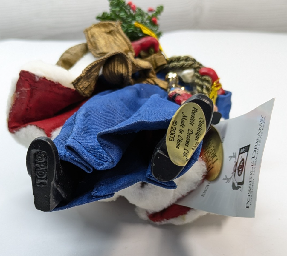 Clothtique Santa "Enchanted Journey" Blue Robe Christmas Figurine w/box ...