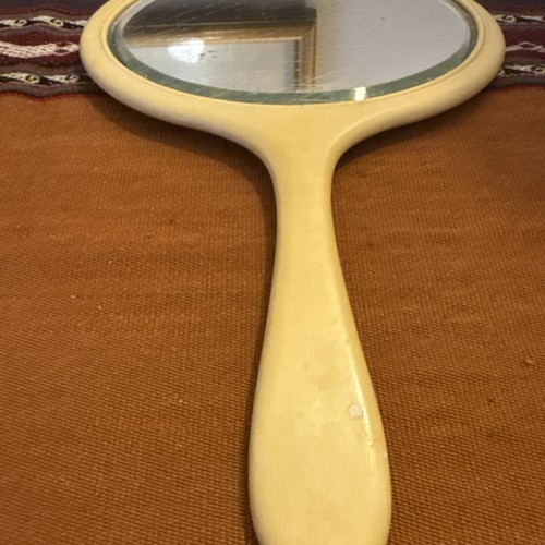 1920's Art Deco Vanity Mirror DuBarry Ivory Pyralin Hand Held Beveled ...