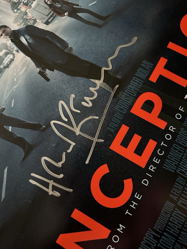 INCEPTION Theatrical Poster signed Autograph by HANS ZIMMER 27 X 40 ...