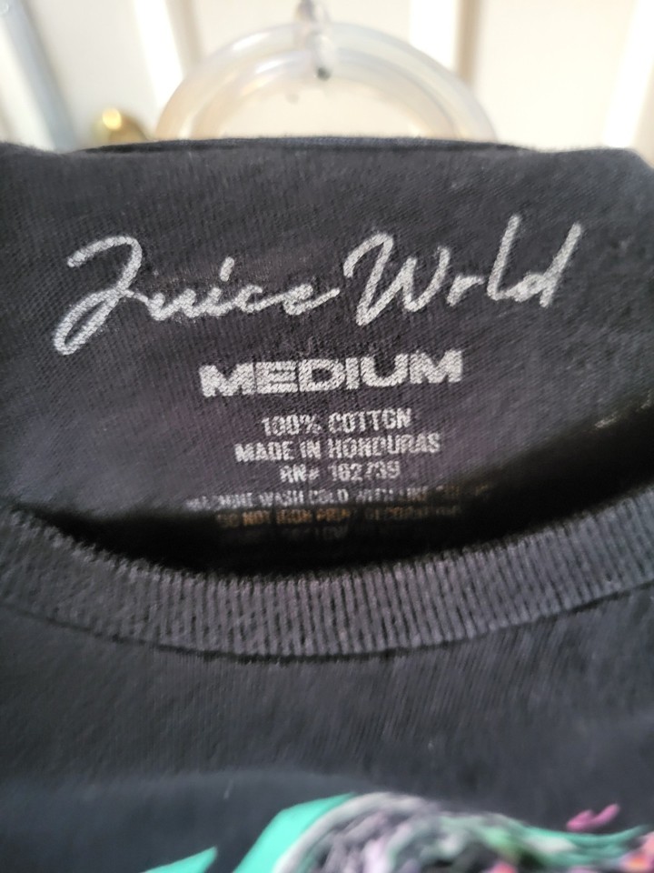 Juice WRLD Pop Art Black Shirt Medium Rap Emo Rapper Skull | eBay