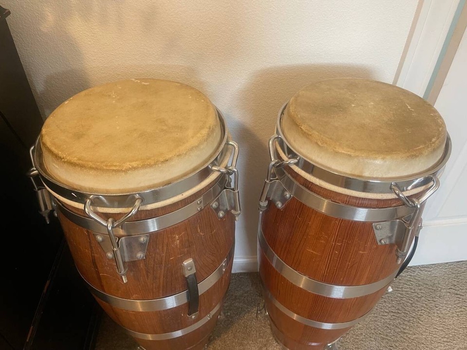 Vintage Zim Gar Tiki Cha Cha Conga Drum Set 1960’s Exotica PRICED VERY ...