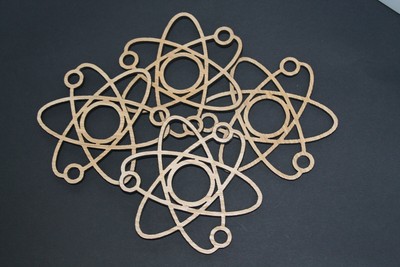 Physics Style Coasters Set of 4 Laser Cut Oak Wood Science Coasters ...
