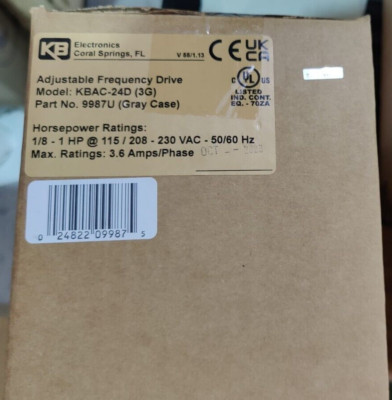 KB ELECTRONICS KBAC-24D 230V 3PH Enclosure - Gray "BRAND NEW USA STOCK ...