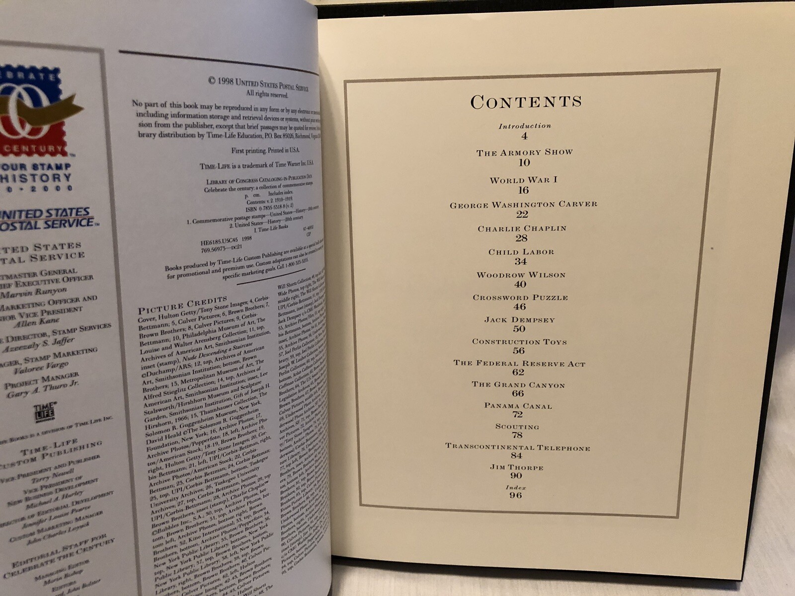 Celebrate The Century USPS Stamp Book Collection Volume 2, 1910 -1919 ...