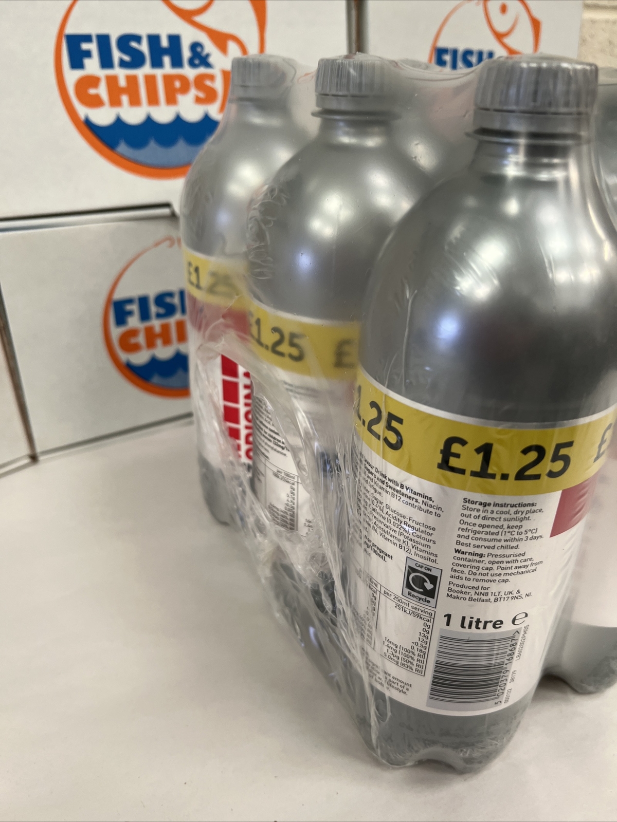 Euro Shopper Original Energy Drink 1 Litre Price Marked £1.49 x 12 Gym ...