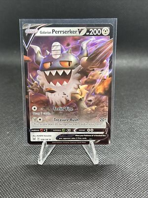 Galarian PERRSERKER V 129/196 Ultra Rare Lost Origin Pokemon Card NM | eBay