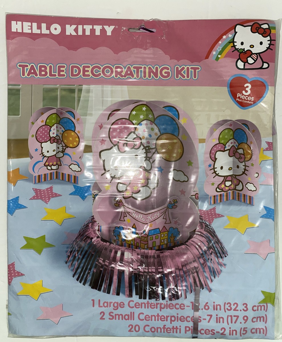 Hello Kitty Centerpieces 8Pcs Hello Kitty Theme 3D Double Side