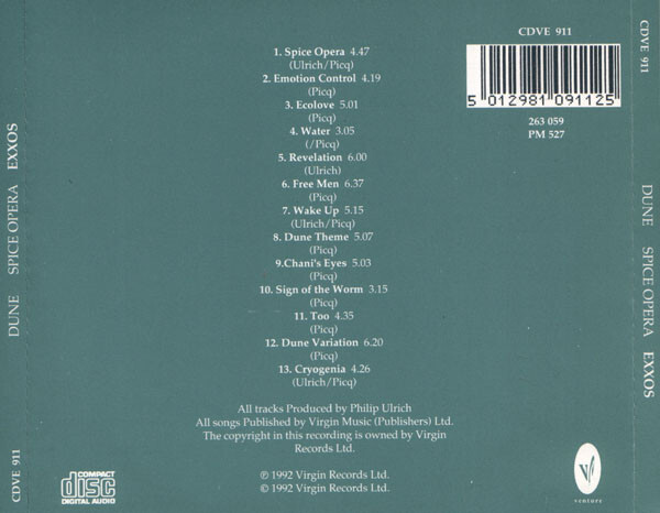 Exxos Dune* Spice Opera CD, Album 1992 | eBay.de