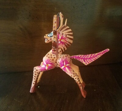 Signed Pegasus Oaxacan Alebrije Antelope Wooden Carved Winged Horse | eBay