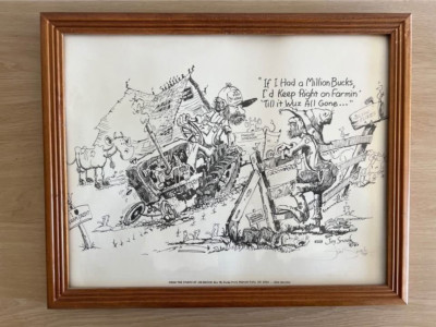 Jim Snook 1983 Farming Print 15.5"X12.5" Framed Vintage | eBay
