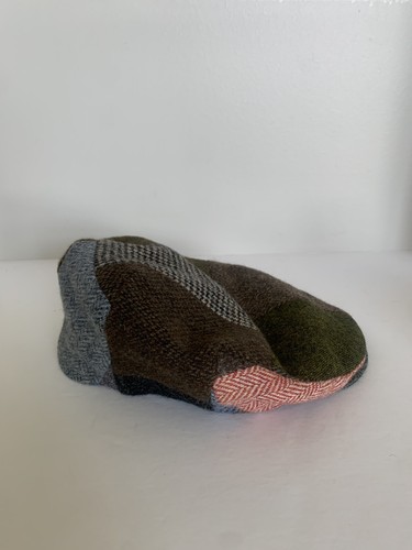 Vintage Jonathan Richard Mens Newsboy Cap Large Patchwork Tweed Made in ...