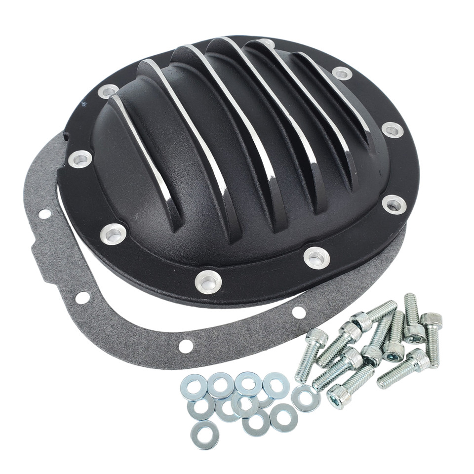 GM 10 Bolt 7.5" Black Finned Aluminum Rear Differential Cover Camaro S ...