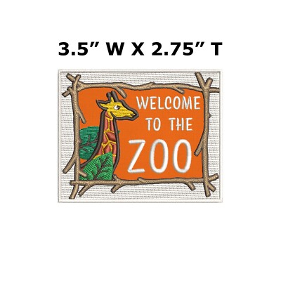 Welcome to the Zoo Embroidered Patch Iron-On / Sew-On Kids Children ...