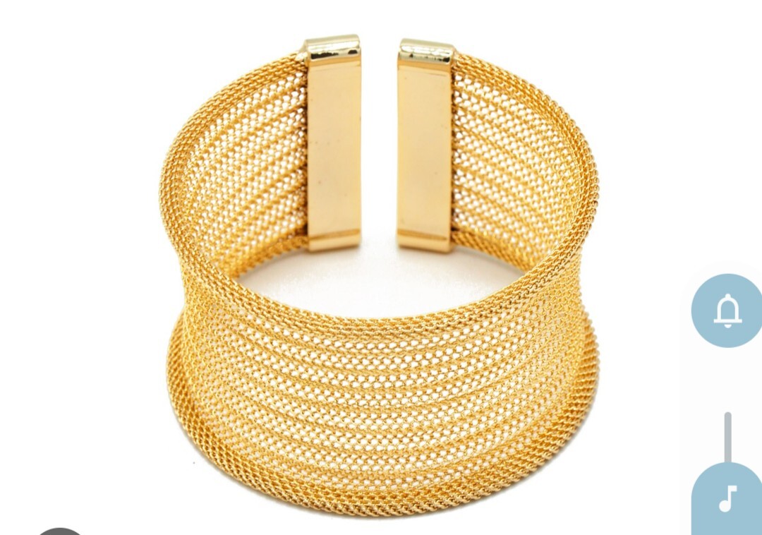 Bracciale Rigido Donna Di Ottone Rete Metallica | eBay