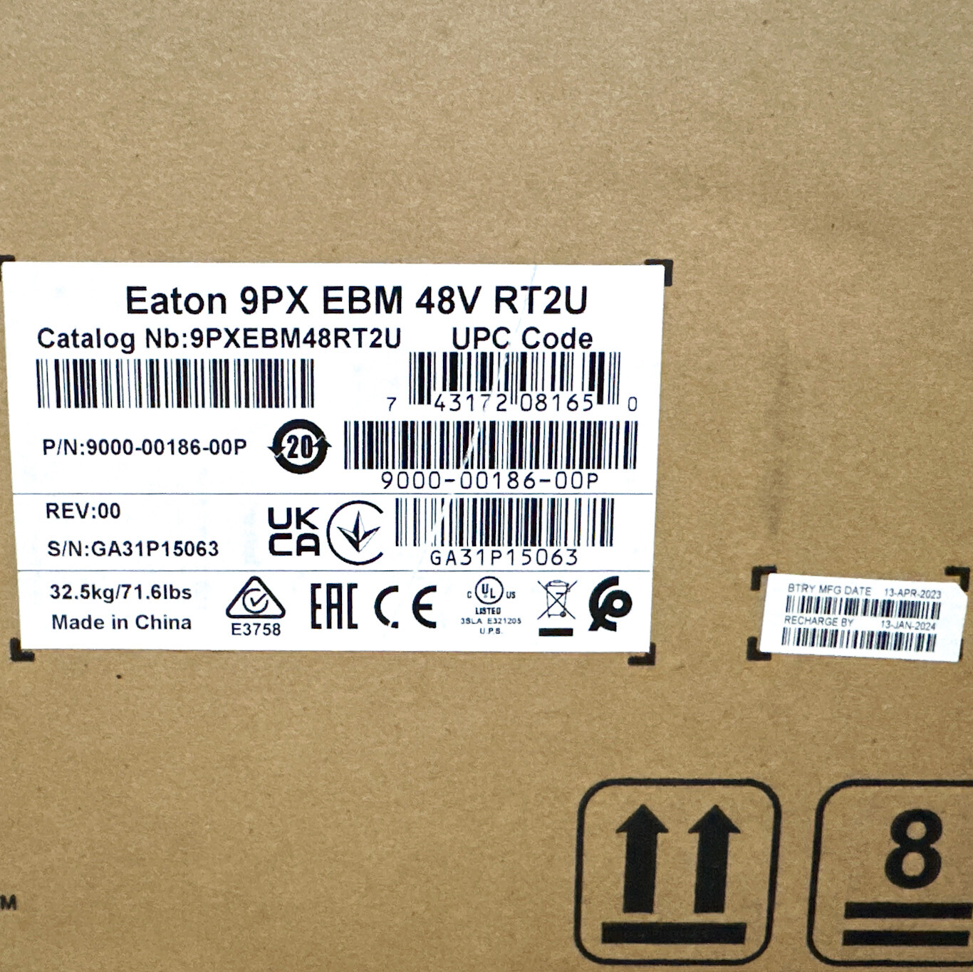Eaton 9PX 48V 2U Rack/Tower Extended Battery Module (EBM) 9PXEBM48RT2U ...