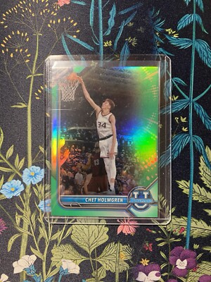 Chet Holmgren 2022 Topps Bowman U Green 016 /250 Rookie. Thunder | eBay