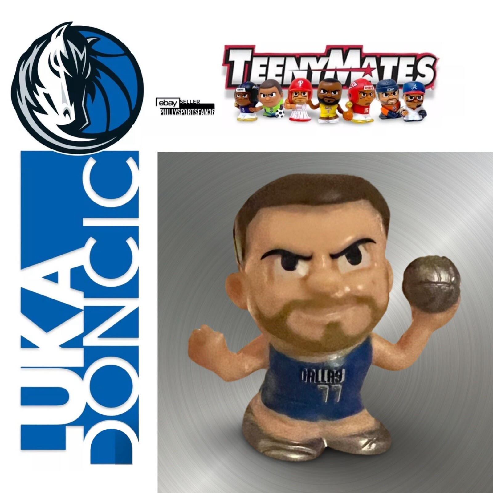 2023 NBA TeenyMates Silver Series Luka Doncic Dallas Mavericks 1 Inch ...